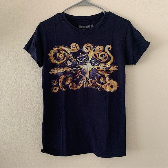Ripple Junction | Tops | Doctor Who Van Gogh Tardis Graphic Tee | Poshmark